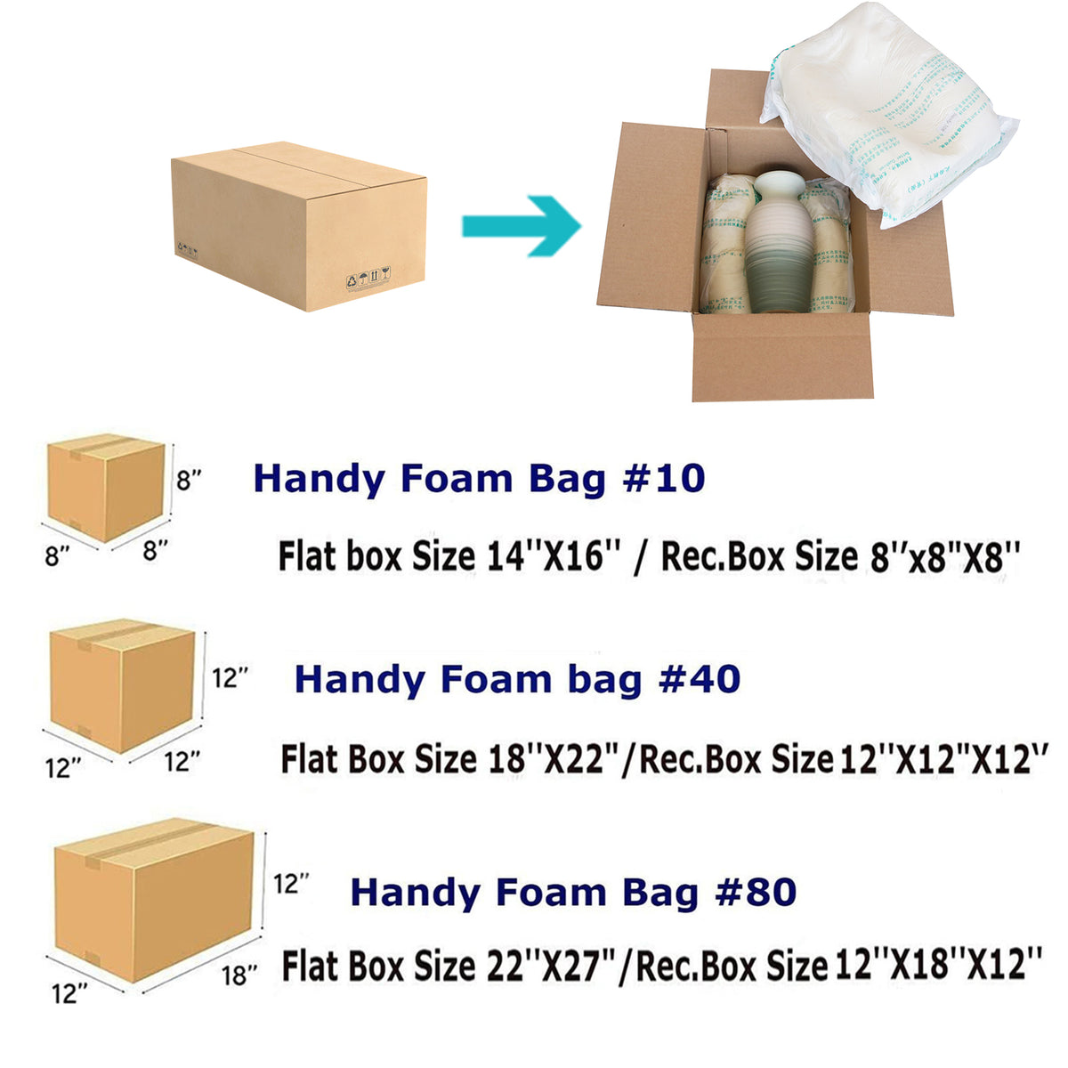Instant expanding foam bags 10# – Packaging Saver